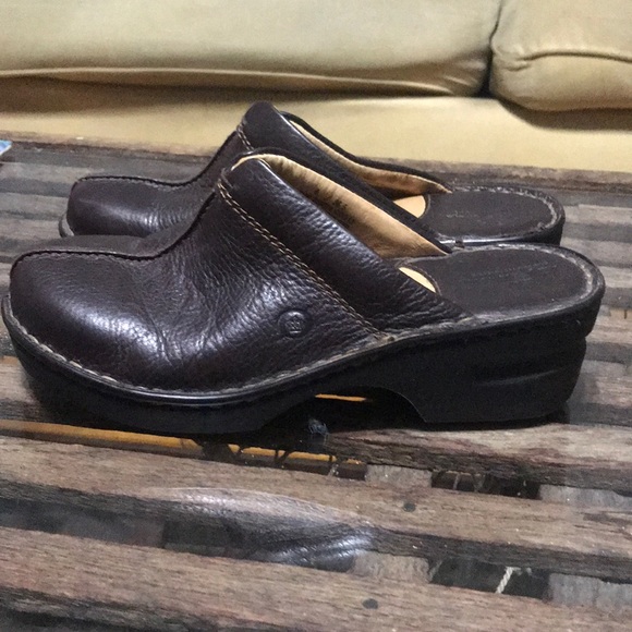 Born | Shoes | Born Brown Leather Clogs | Poshmark